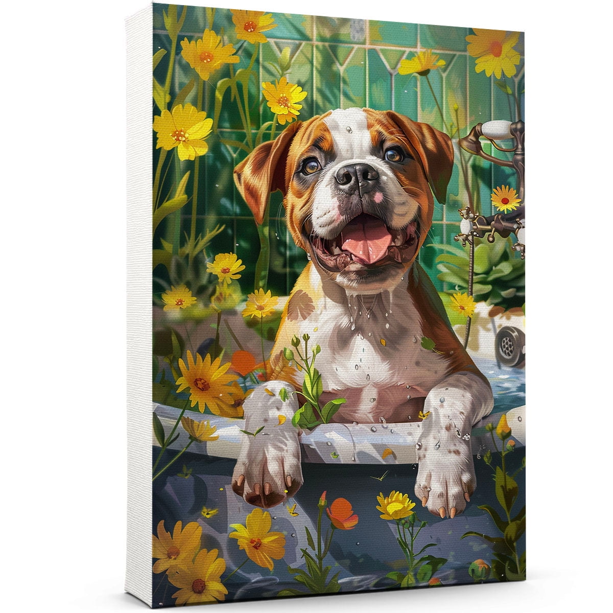Boxer Dog Bathroom Decor - Funny Bathroom Decor Wall Art, Dog Bathroom ...