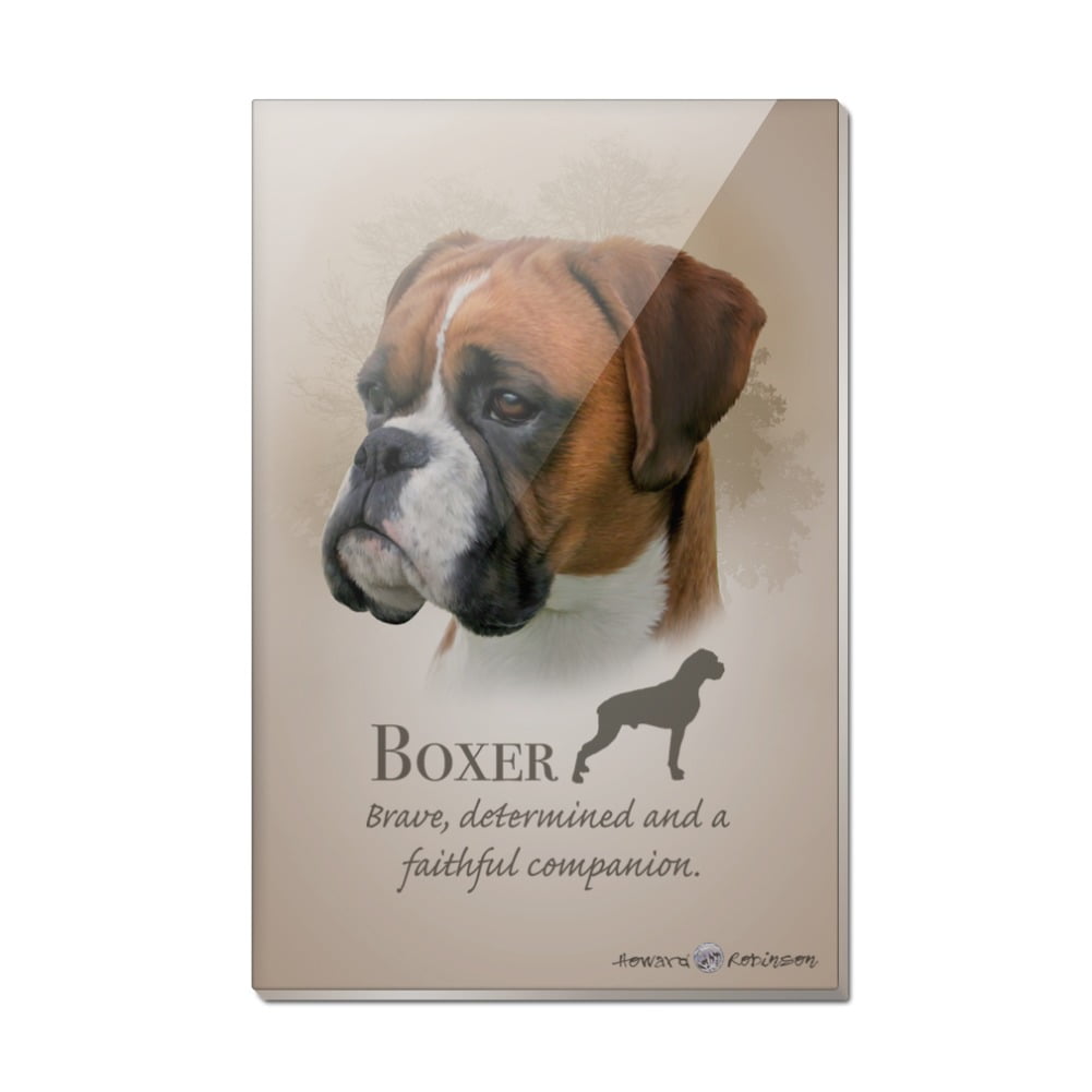 Boxer Dog Breed Rectangle Acrylic Fridge Refrigerator Magnet - Walmart.com