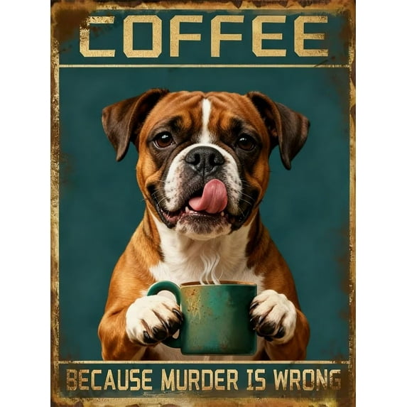 Boxer Dog Coffee Diamond Art Kits for Adults Beginners Because Murder ...
