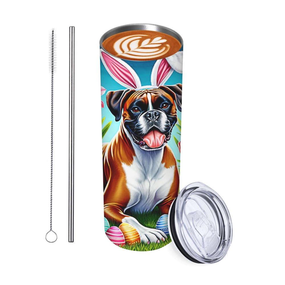 Boxer Dog Easter Day 20oz Coffee Mug Cup,Stainless Steel Thermos Water ...