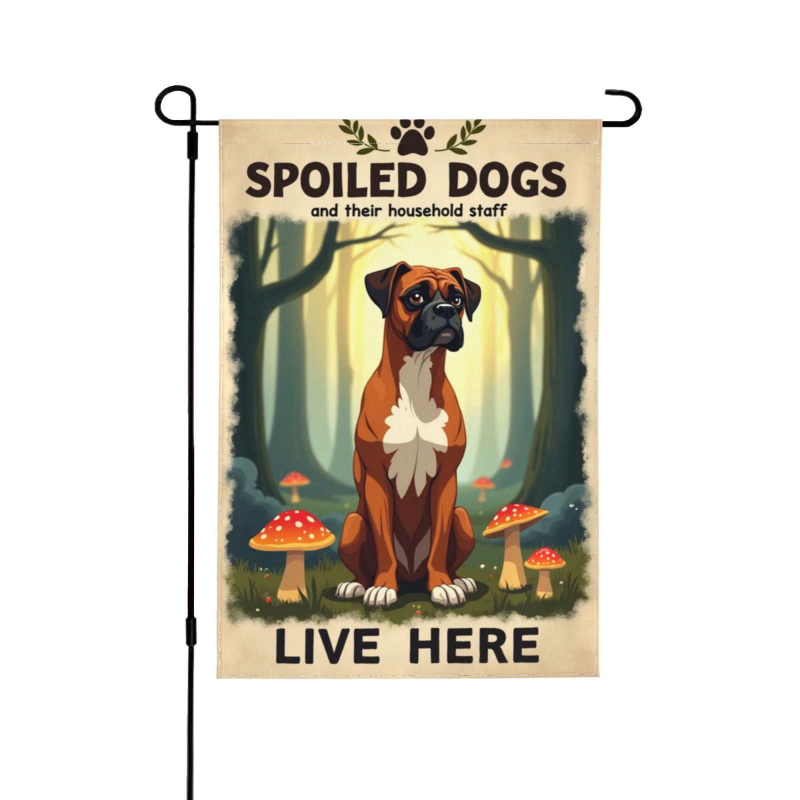 Boxer Dog Garden Flag 12x18 Inch Double Sided – Spoiled Dogs Live Here ...