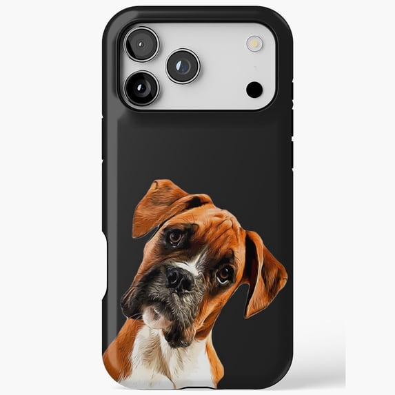 Boxer Dog Head Tilt Portrait Phone Case iPhone Case 17 to 11 Pro Max ...