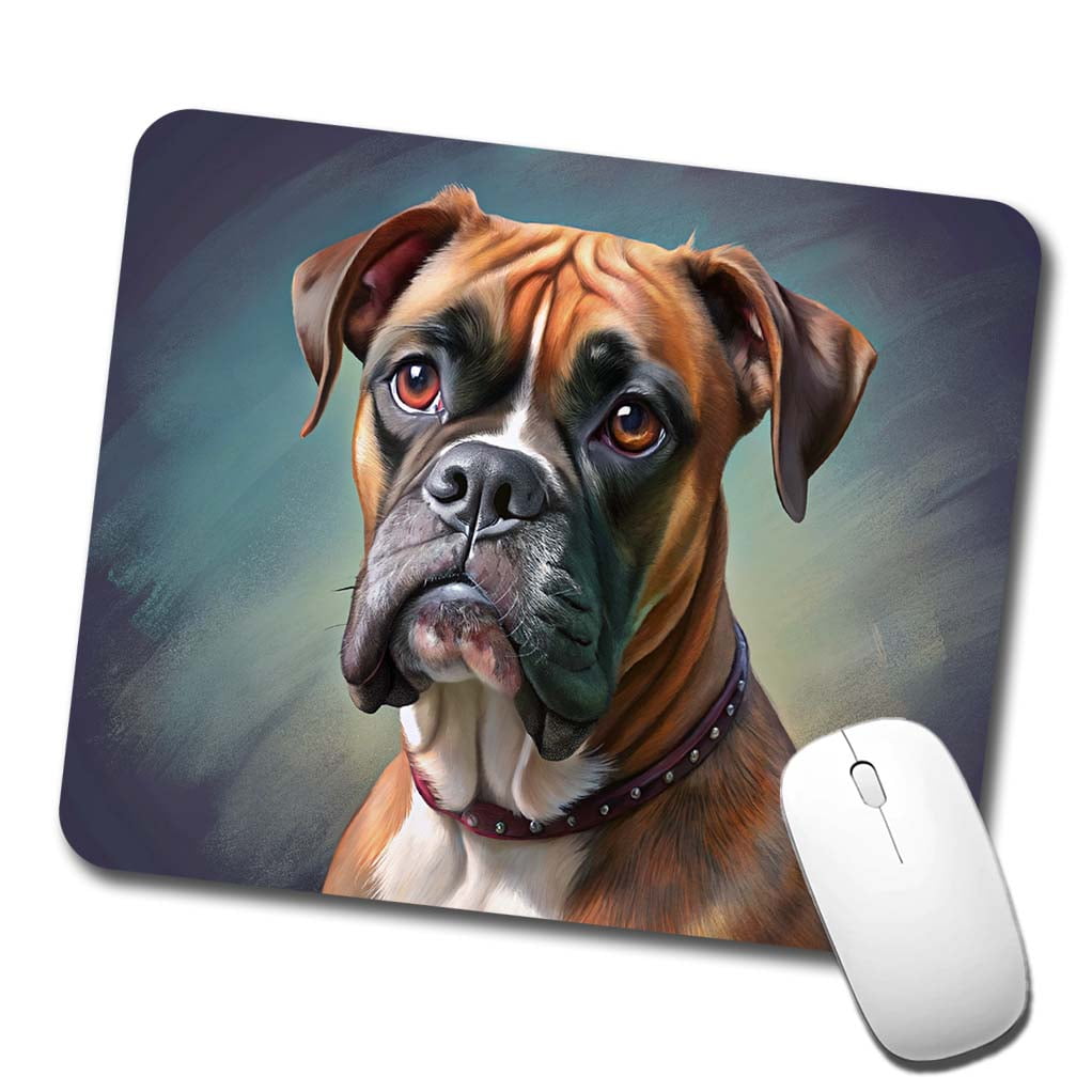Boxer Dog Illustration Mouse Pad Low Profile Gaming Mat - Walmart.com