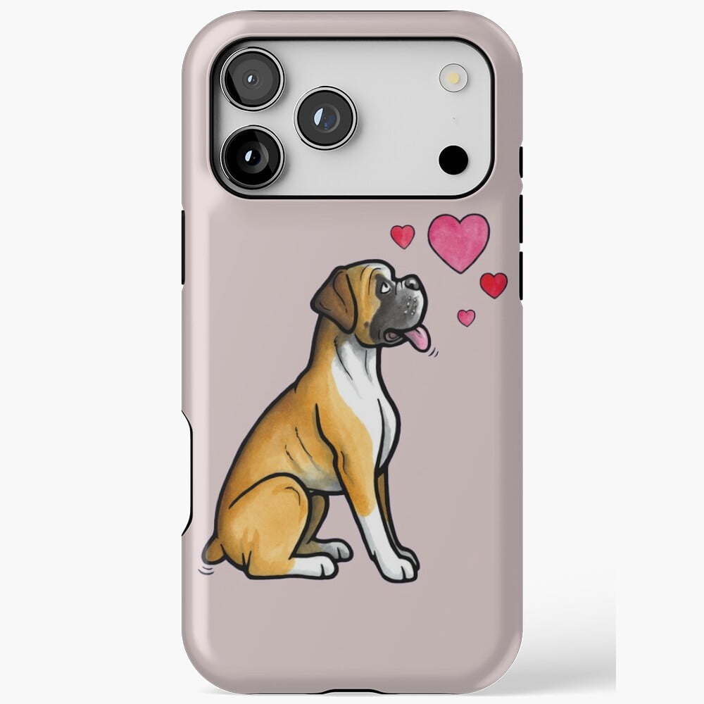 Boxer Dog Love Themed For Pet Owners And Fans iPhone 11 through 17 Pro ...