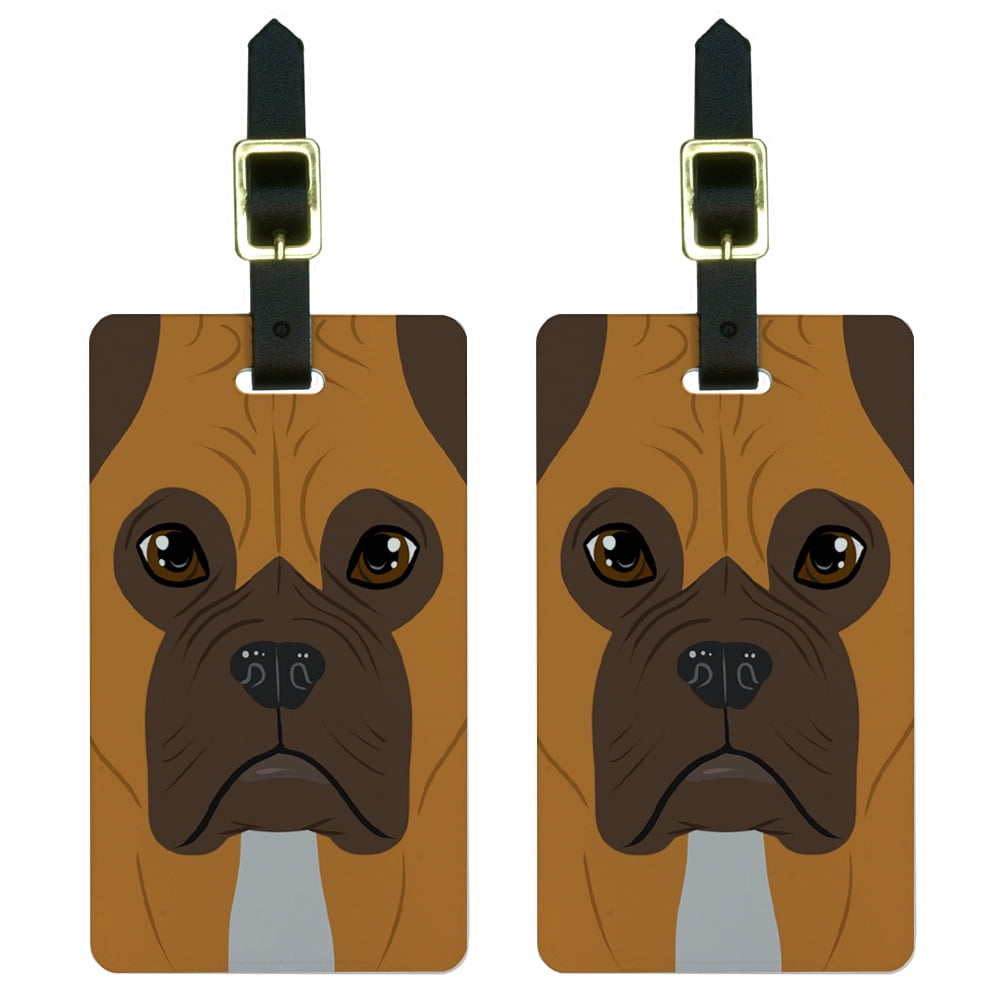 Boxer Dog Pet Luggage Tags Suitcase Carry-On ID, Set of 2 - Walmart.com
