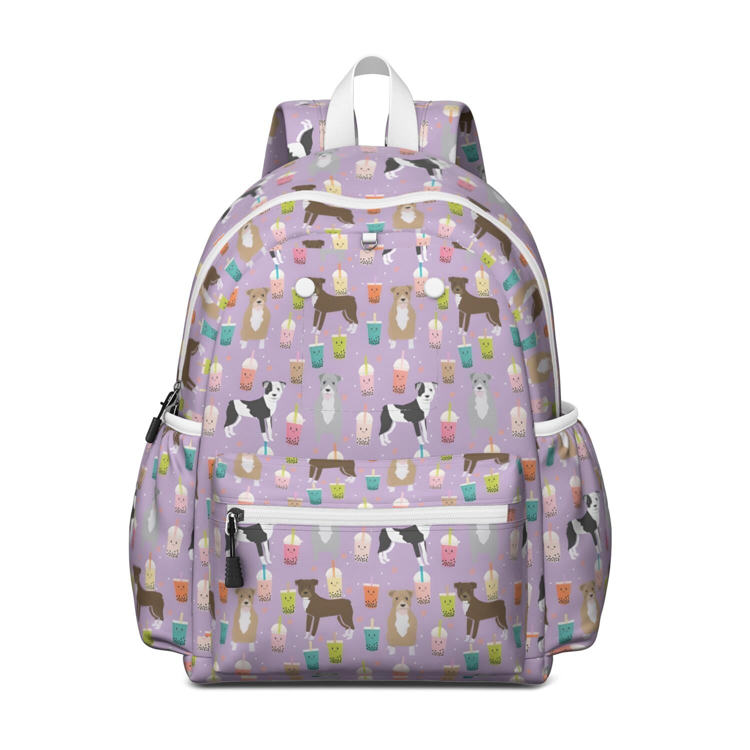 Boxer Dog Pitbull Terriers Dog and Drinks Backpack for School,Cute ...