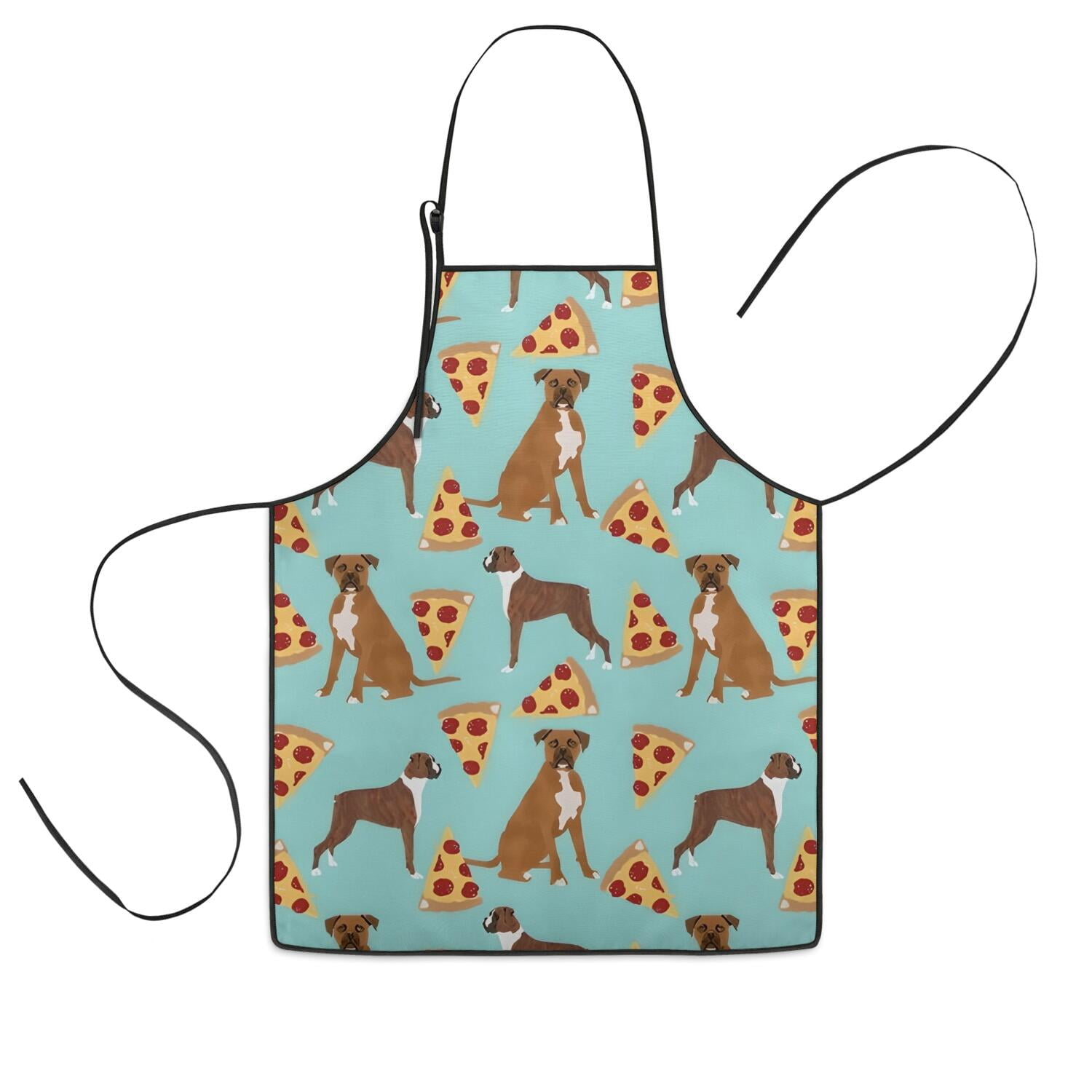 Boxer Dog Pitbull Terriers Dog and Pizza Kids Aprons for Girls and Boys ...