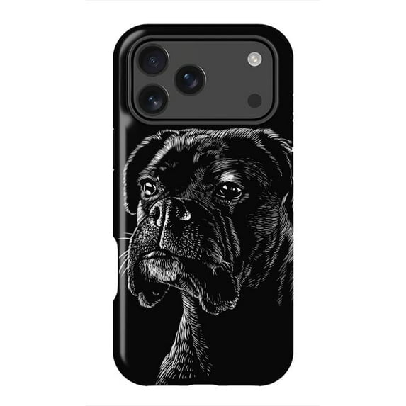 Boxer Dog Portrait Pet Lover Animal Art Case for iPhone 17 16 15 14 13 ...