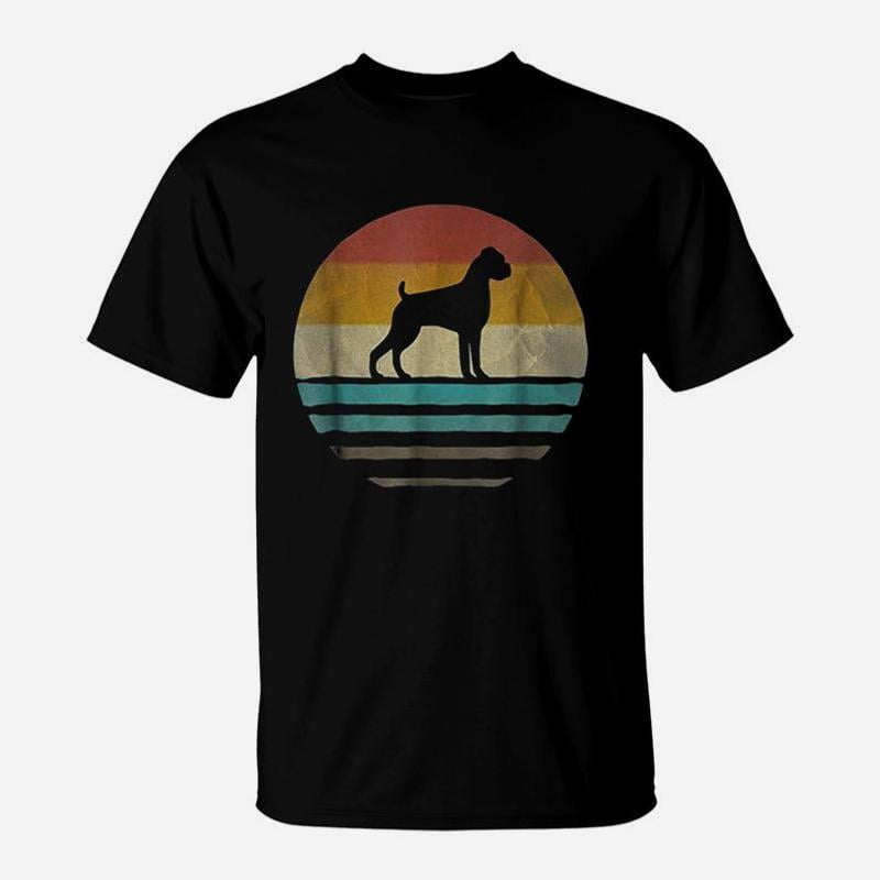 Boxer Dog Retro 70s Silhouette Breed Gift TShirt - Walmart.com