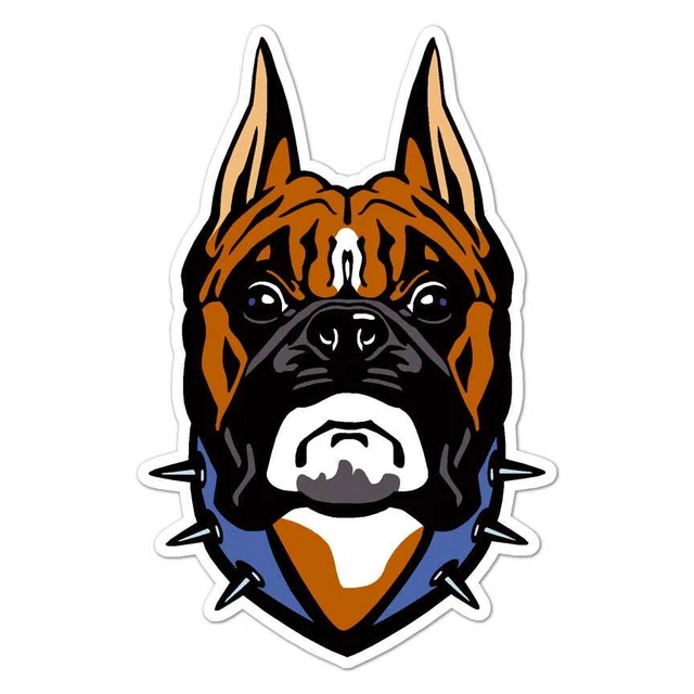 Boxer Dog Sticker Indoor Outdoor Phone Decal Water Bottle Stickers Car ...
