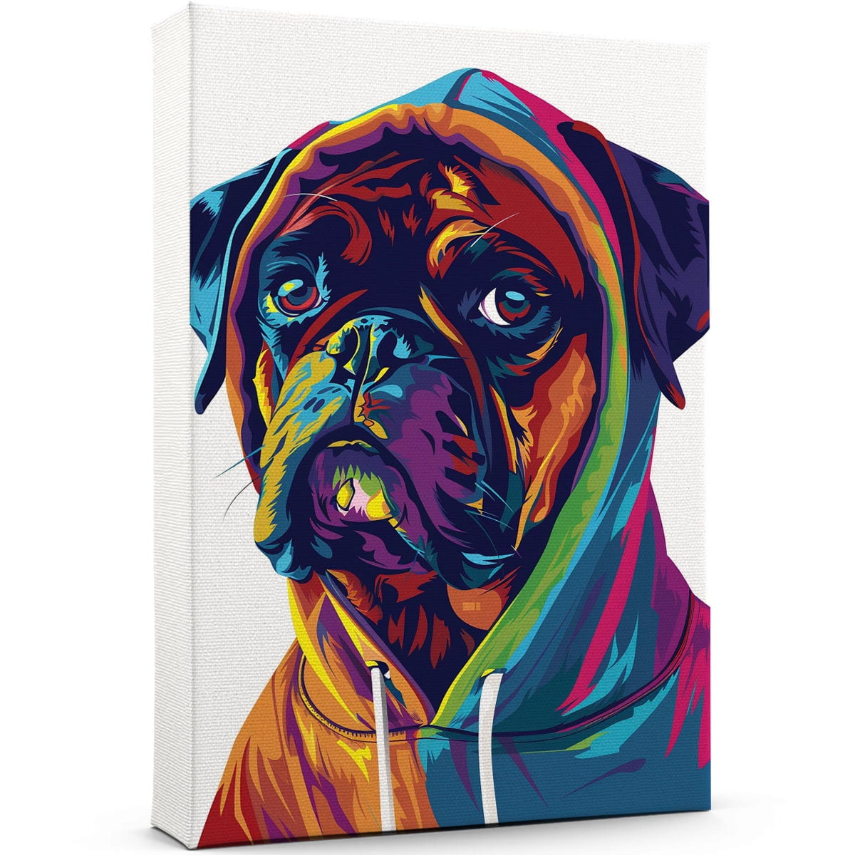 Boxer Dog Wall Art Cute Animal Decor for Kid's Bedroom, Home Office ...