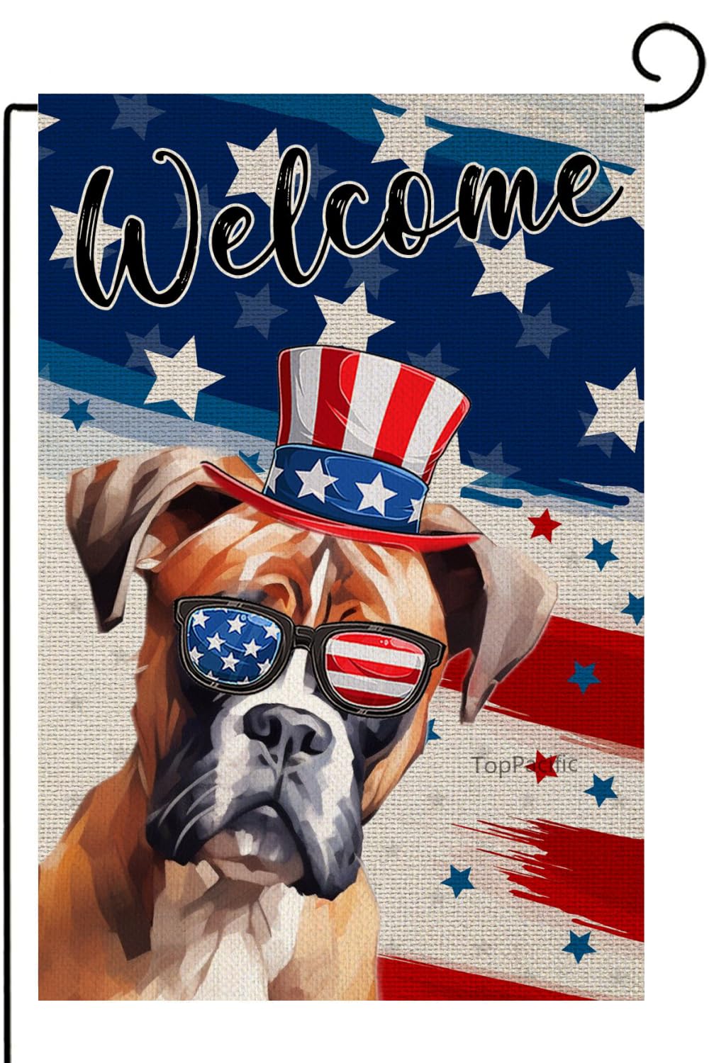 Boxer Dog Welcome 4th of July Dog Garden Flags Double Sided,Patriotic ...