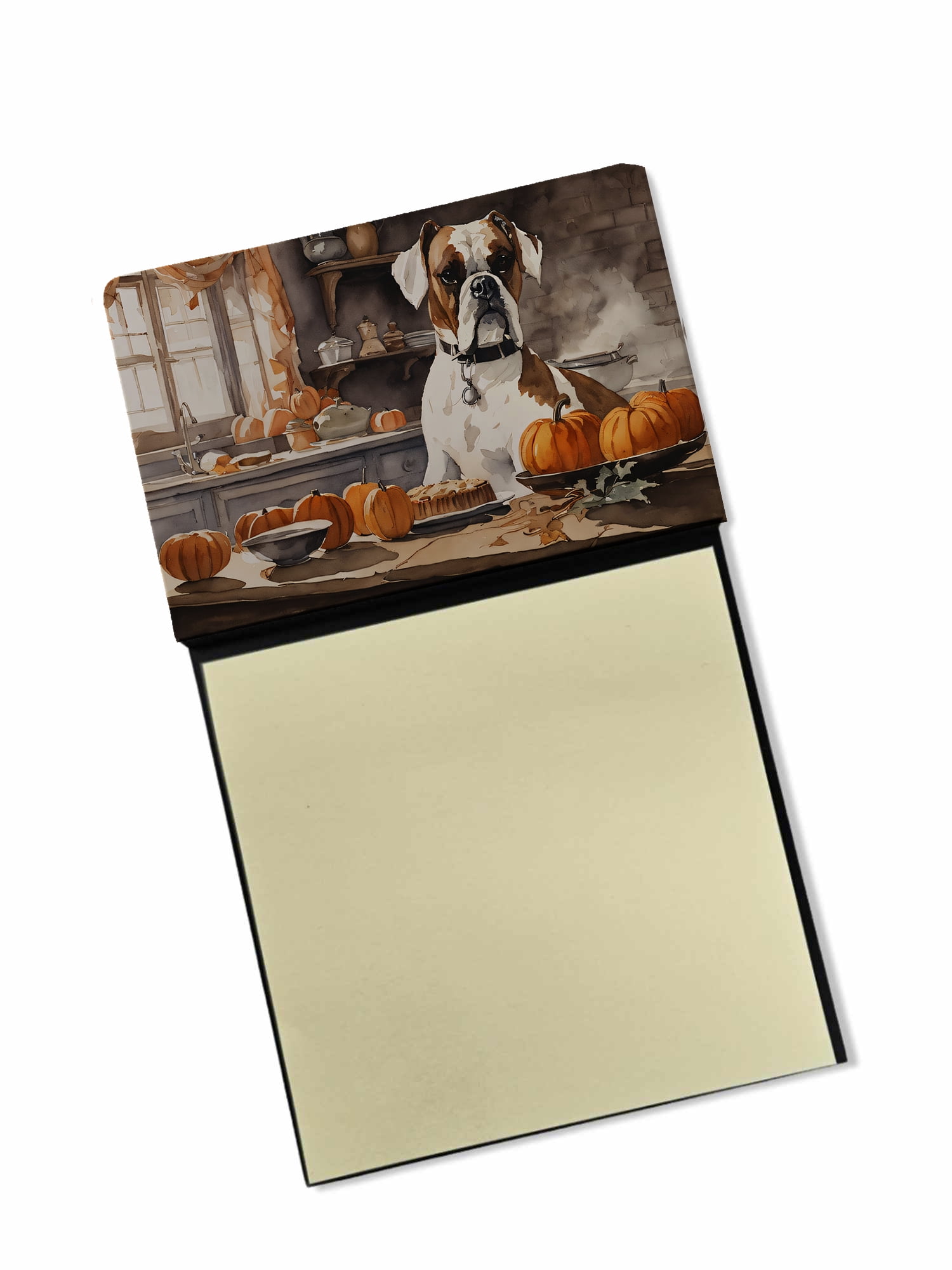 Boxer Fall Kitchen Pumpkins Sticky Note Holder 3.25 in x 5.25 in ...