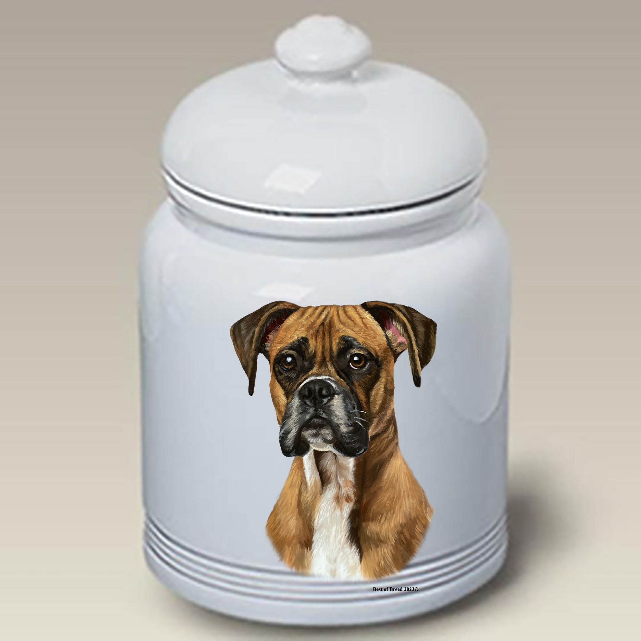 Boxer Fawn Uncropped - Best of Breed Dog and Cat Treat Jars - Walmart.com