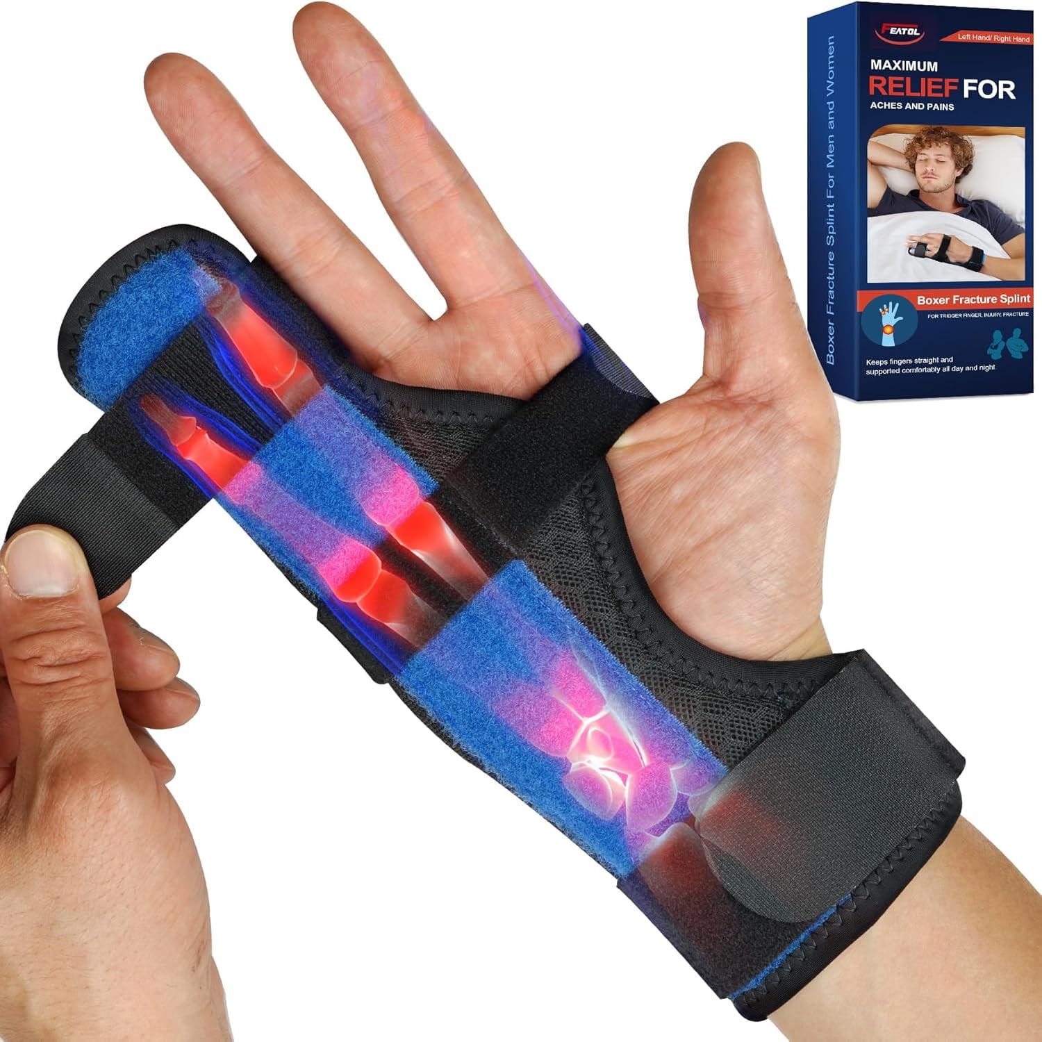 Boxer Finger Splint Metacarpal Splint Brace, Adjustable Pinky Hand ...