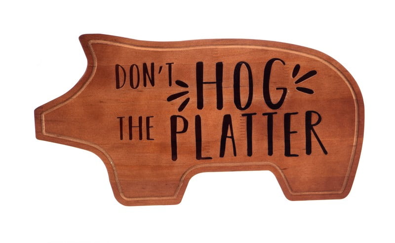 Boxer Gifts Don't Hog The Platter Charcuterie Board- Wooden Serving ...