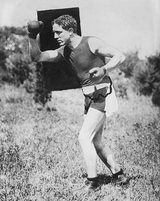 Boxer Harry Lewis Boxing Outdoors - 20x30 Inch Laminated Aviation ...