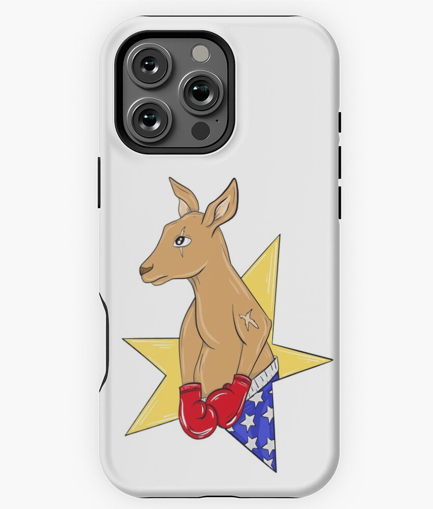 Boxer Kangaroo Funny Animal Fighter Phone Case for iPhone 16 15 14 13 ...