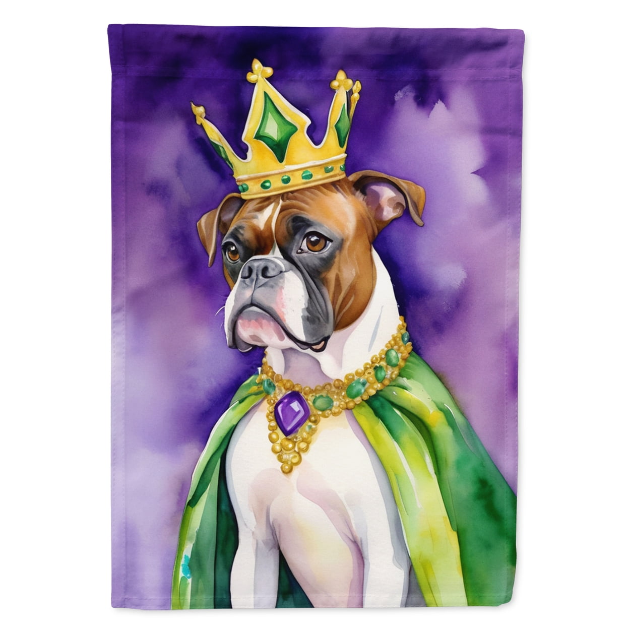 Boxer King of Mardi Gras Garden Flag 11.25 in x 15.5 in - Walmart.com