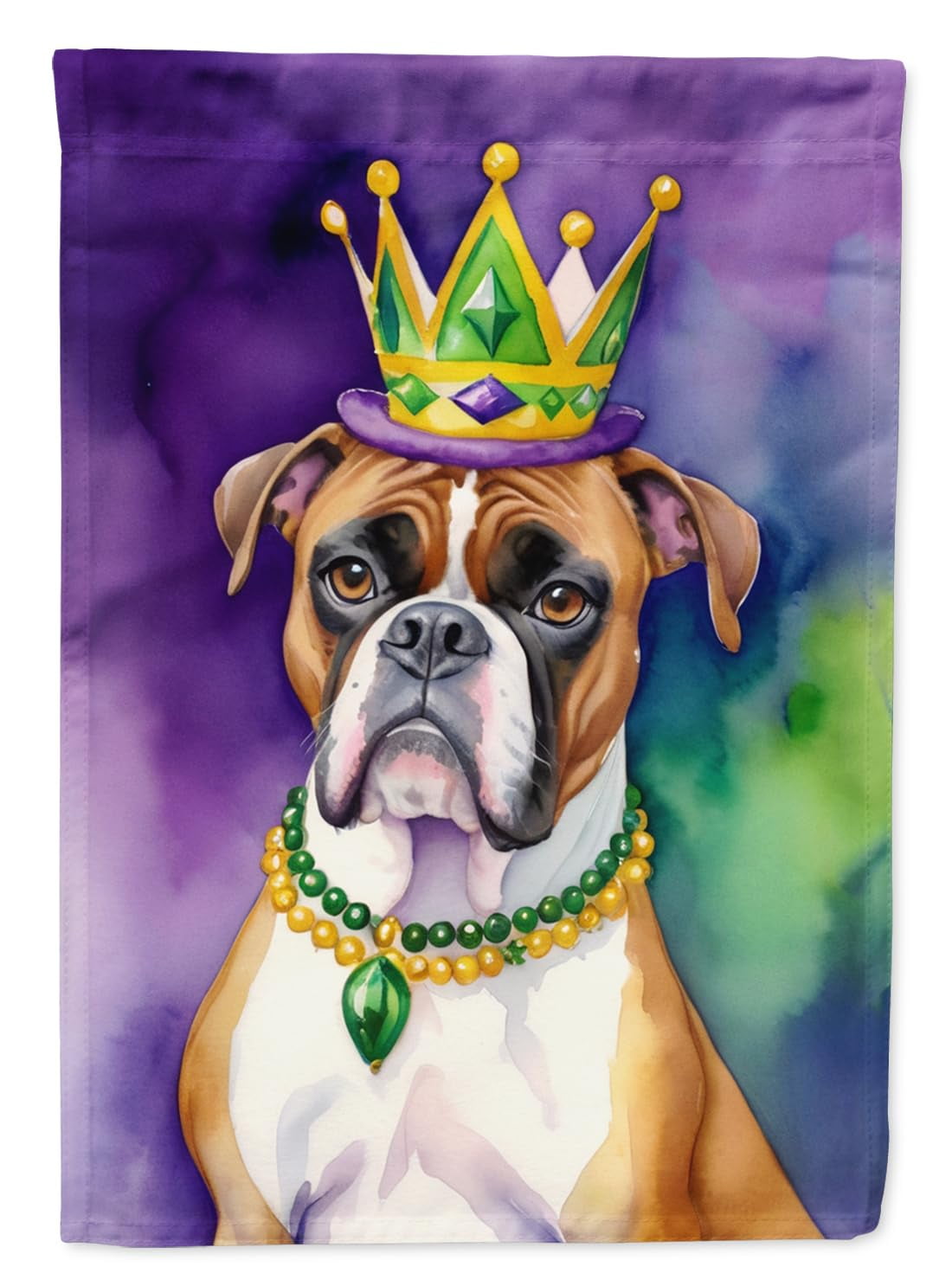 Boxer King of Mardi Gras Garden Flag - Walmart.com