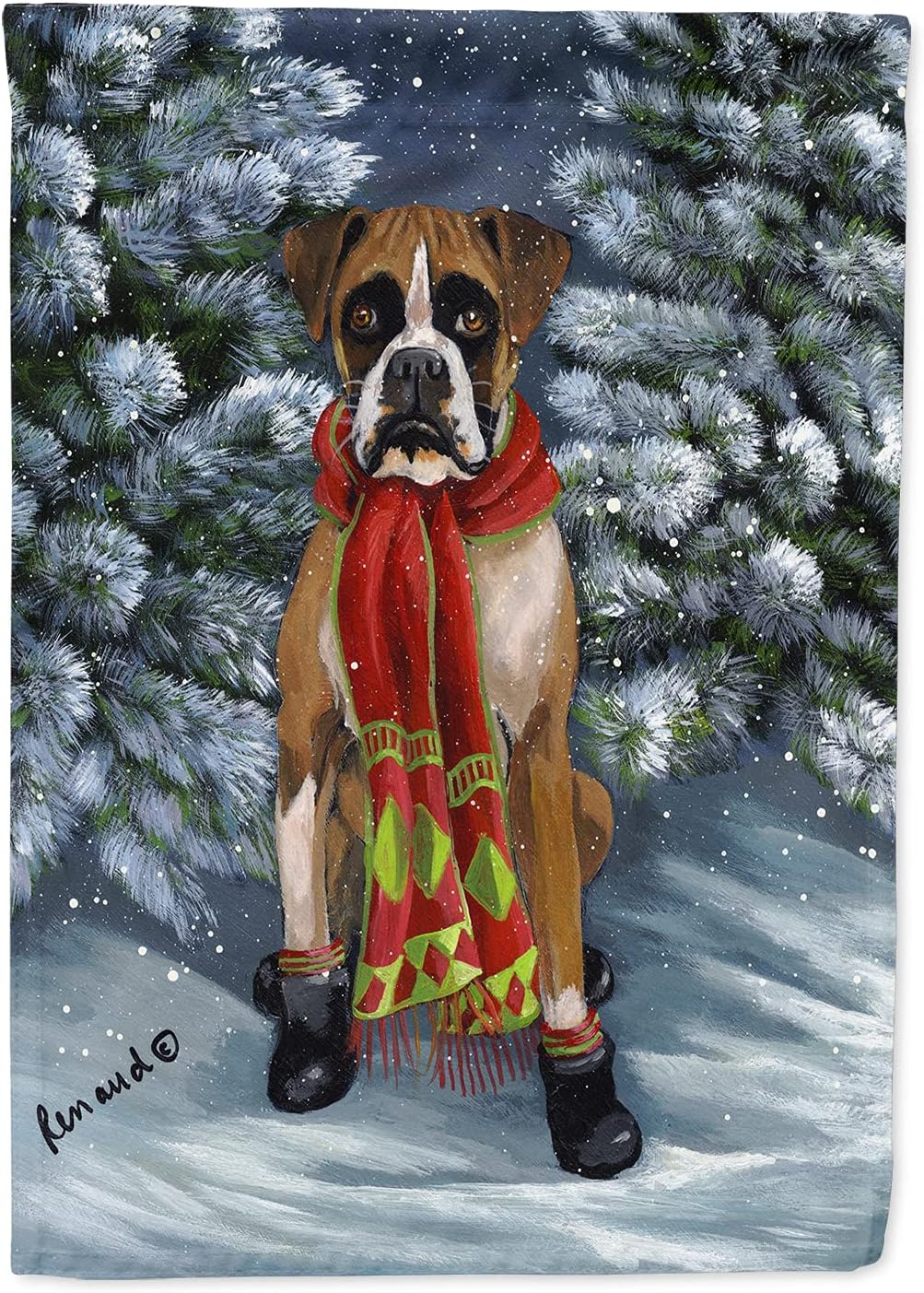 Boxer Let's Play Christmas Garden Flag Mailbox Flag Decorative Yard ...