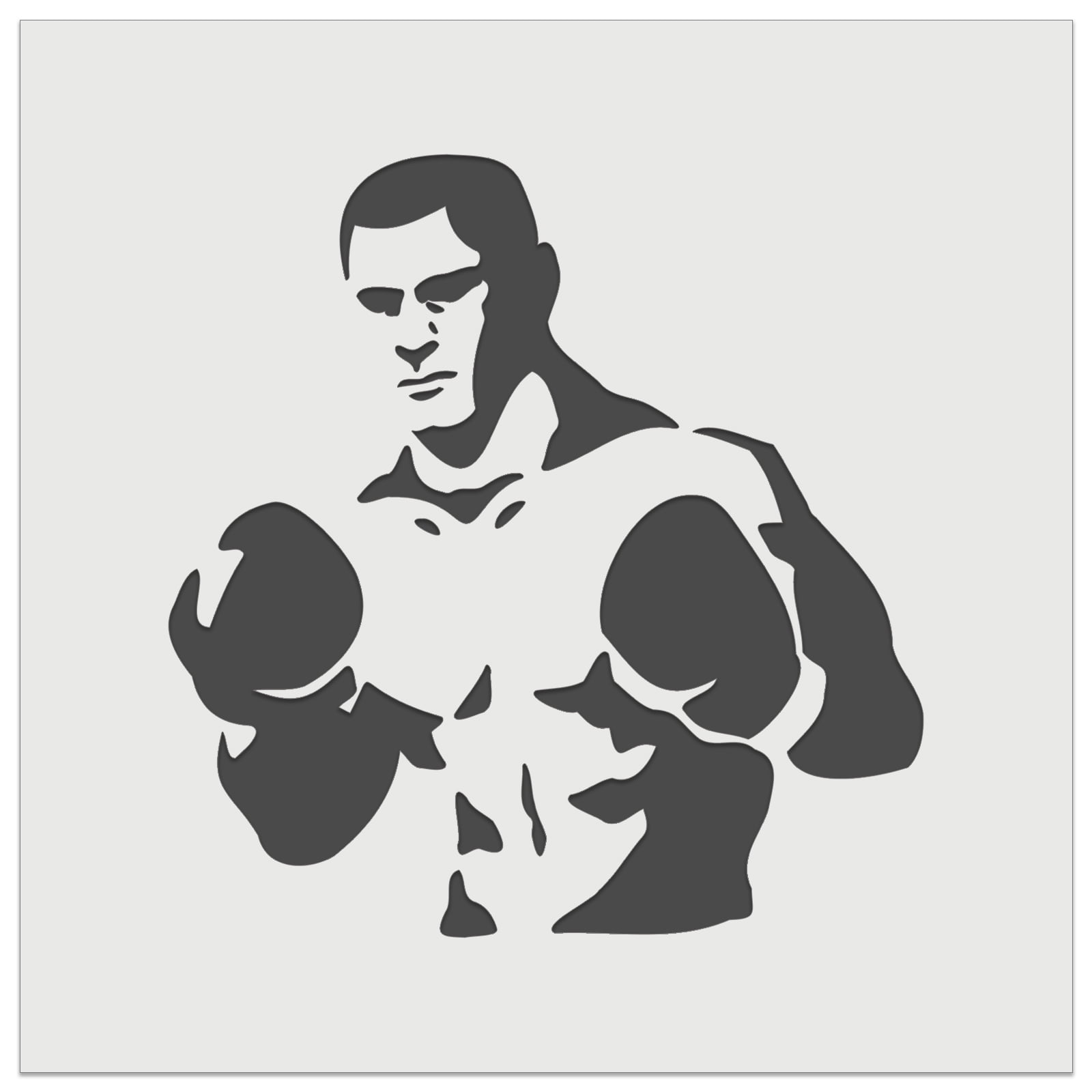 Boxer Man with Boxing Gloves Pugilist DIY Cookie Wall Craft Stencil - 9 ...