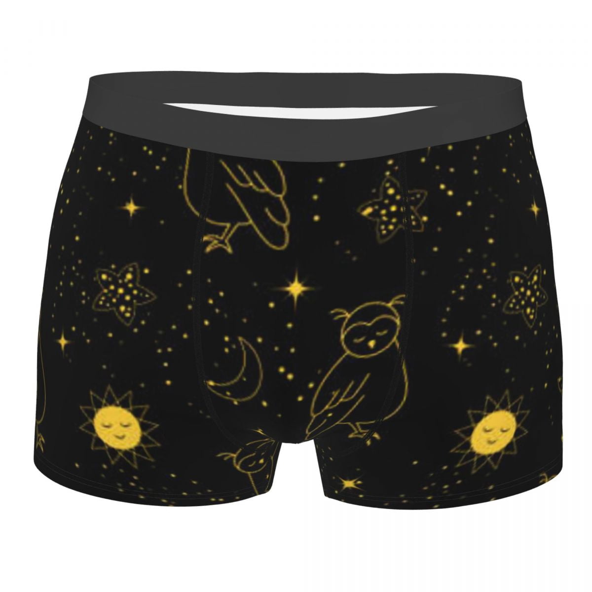 Boxer Men Underwear Male Panties Owls Sleeping Sun Moon Shorts Boxer ...