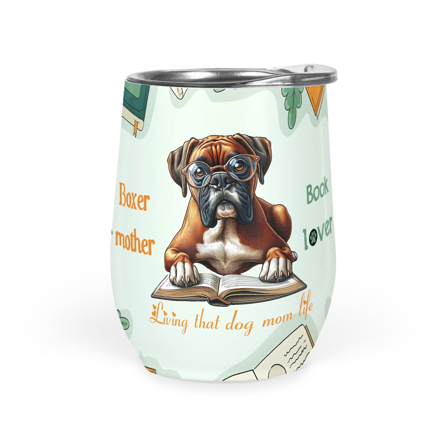 Boxer Mother Book Lover Living That Dog Mom Life Happy Mother's Day ...