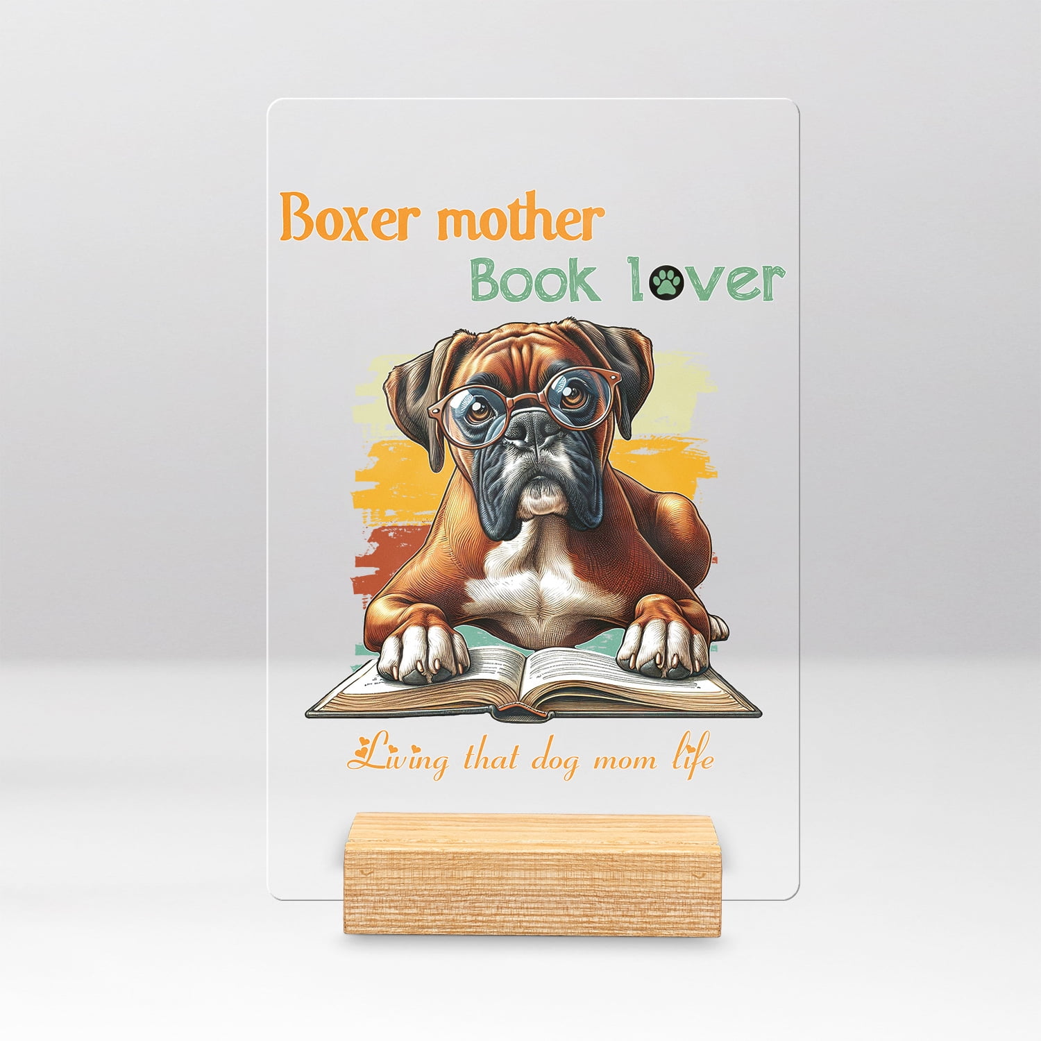 Boxer Mother Book Lover Living That Dog Mom Life Happy Mother's Day ...