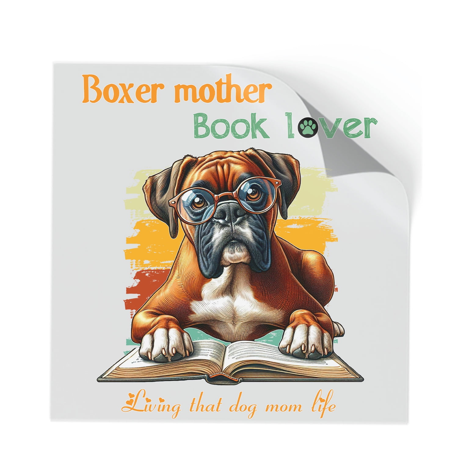 Boxer Mother Book Lover Living That Dog Mom Life Happy Mother's Day ...