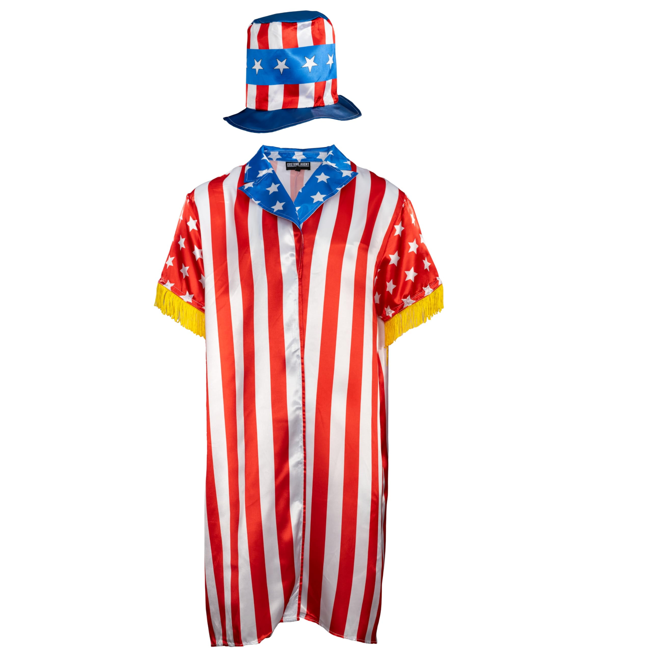 Boxer Movie Apollo American Flag Jacket Robe and Hat Adult Halloween ...