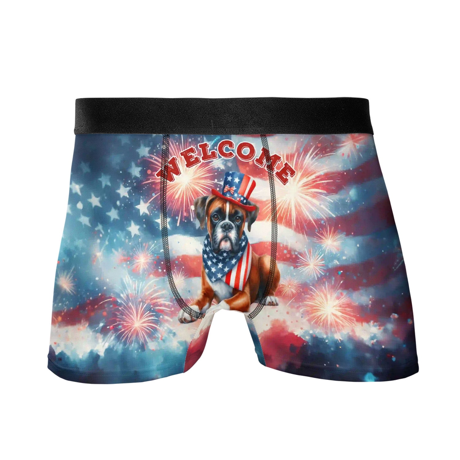 Boxer Patriotic Welcome for 4Th of July Independence Day All Over Print ...