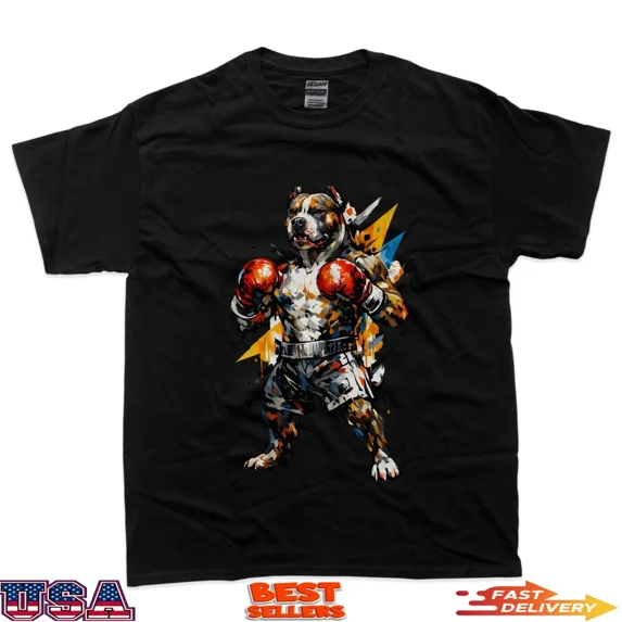 Boxer Pit Bull Champion Athlete Performance Humorous Art Unisex T-Shirt ...