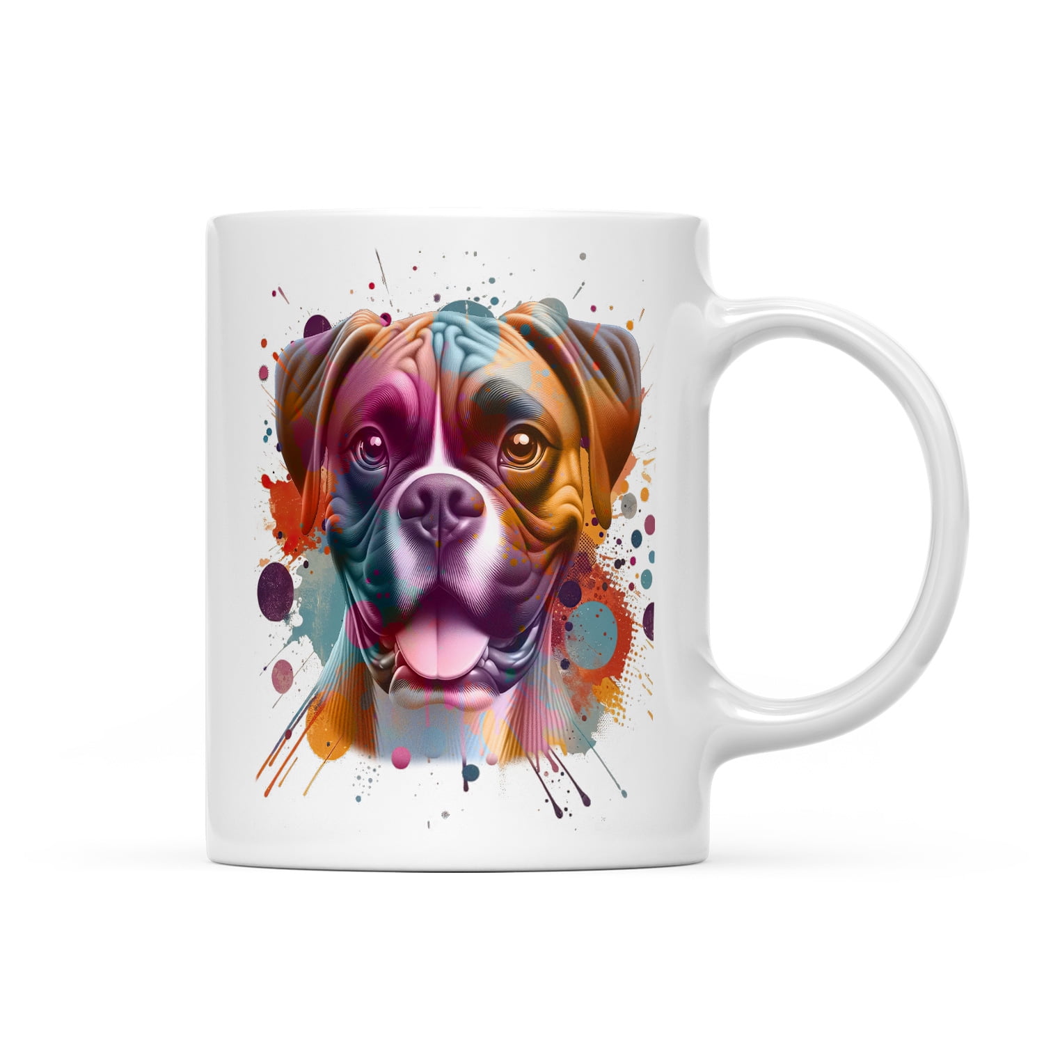 Boxer Portrait Watercolor Vintage Retro Styles Mug Boxers Dog Lover ...
