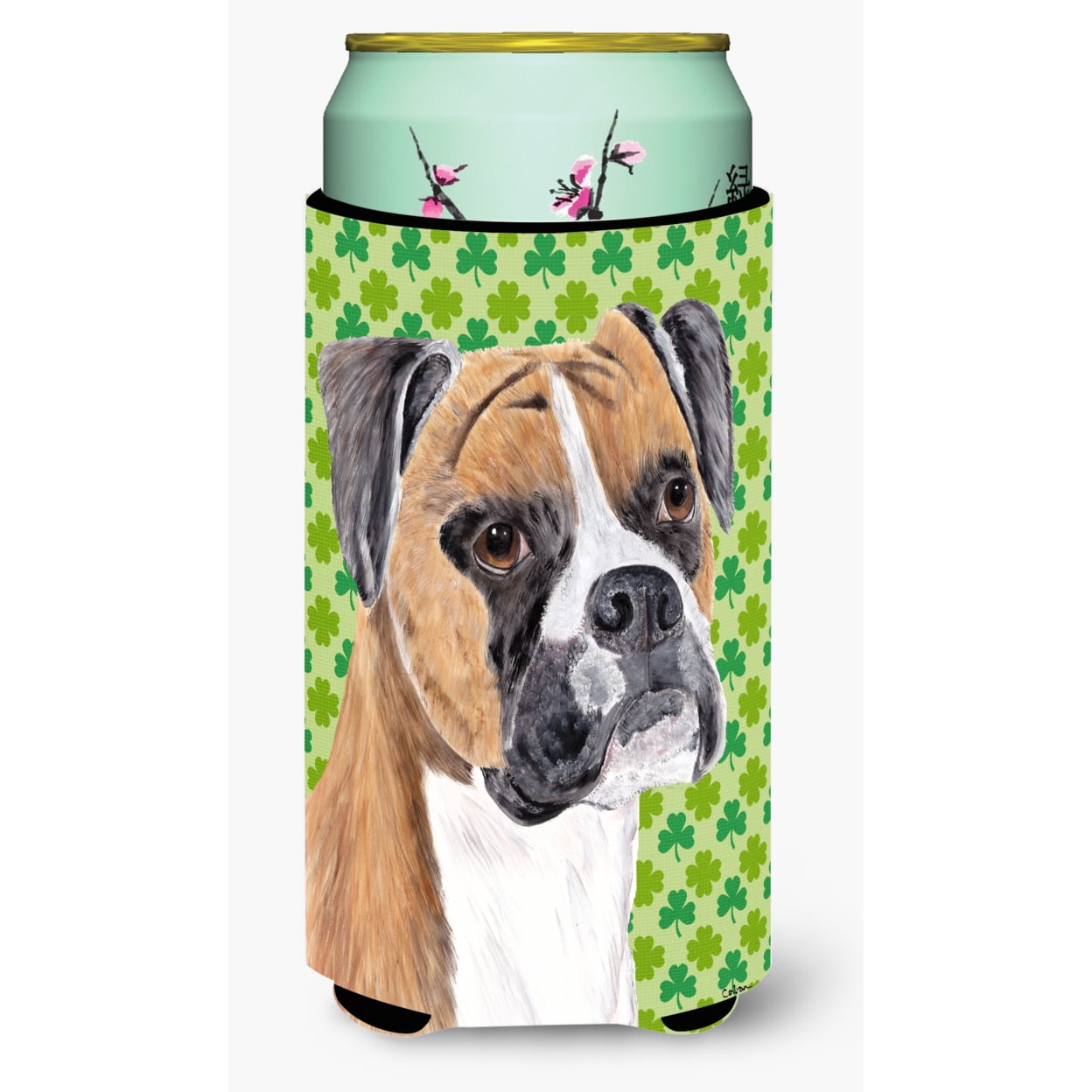 Boxer St. Patricks Day Shamrock Portrait Tall Boy Hugger - Walmart.com