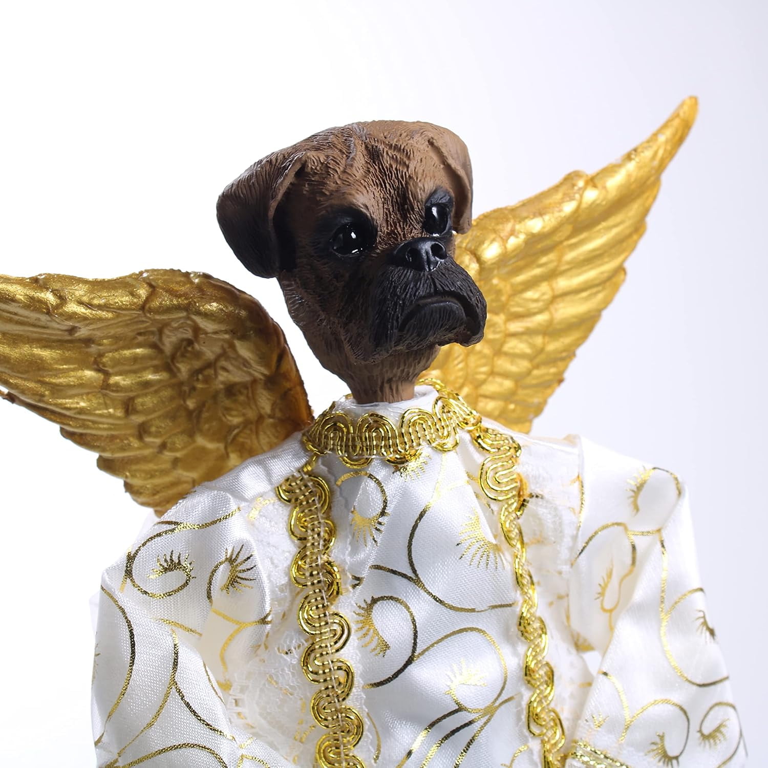 Boxer Tawny w/Uncropped Ears Angel Tree Topper - Walmart.com