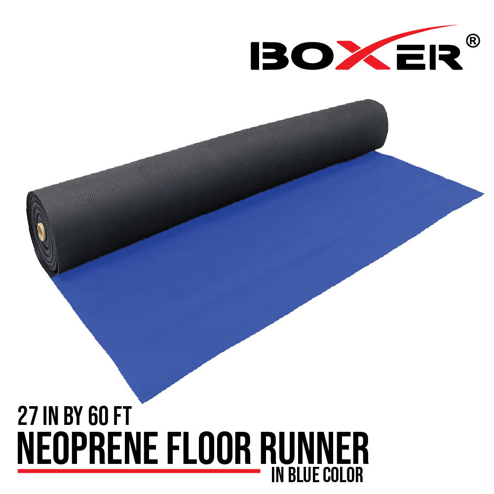 Boxer Tool Protective Neoprene Floor Runner, Blue, 27in x 60ft for Wood ...
