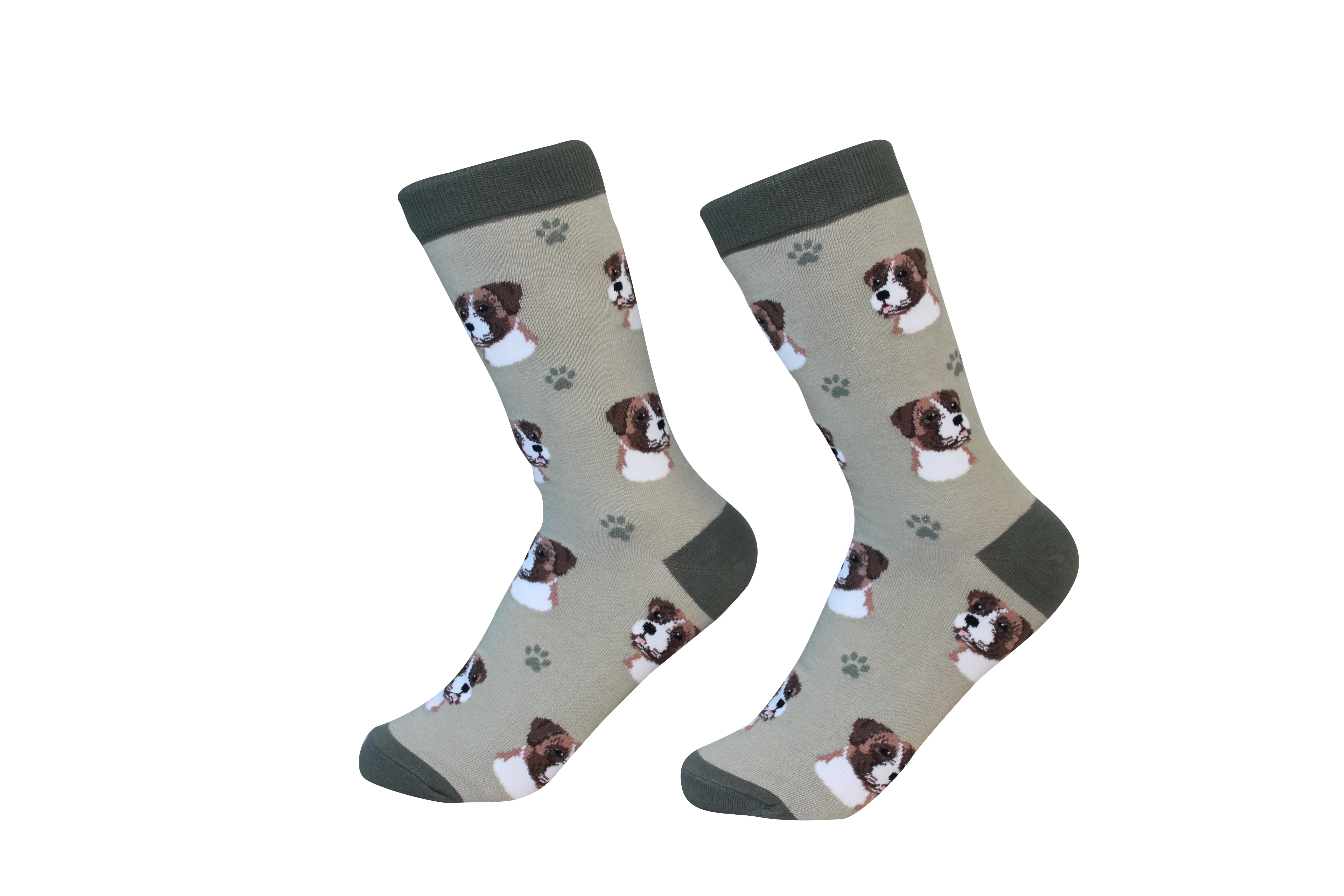 Boxer, Uncropped Ears Dog Breed Socks Unisex Sock Daddy by E&S Pets ...