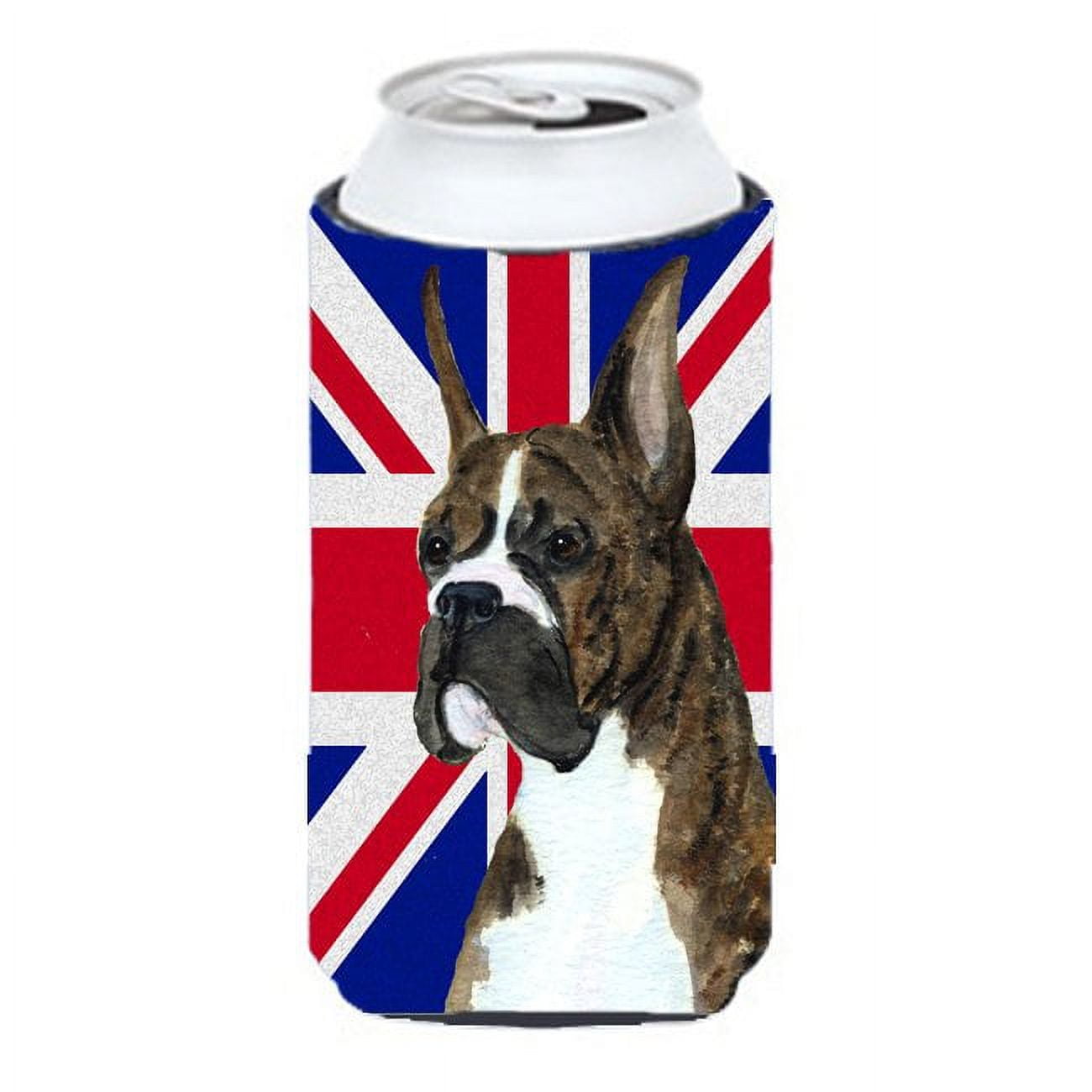 Boxer with English Union Jack British Flag Tall Boy Hugger - Walmart.com