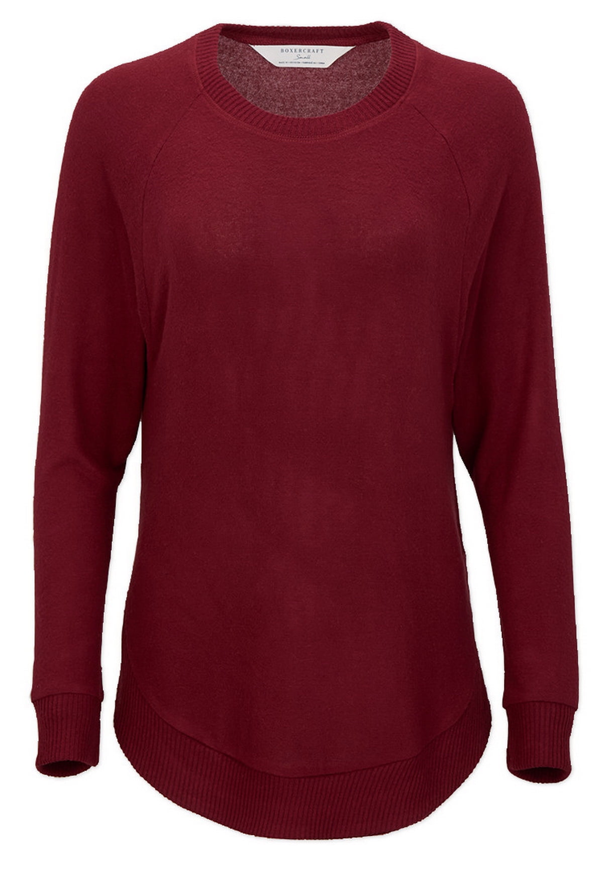 Boxercraft BW1102 Women's Cuddle Oversized Crew-Mantra Red-M - Walmart.com