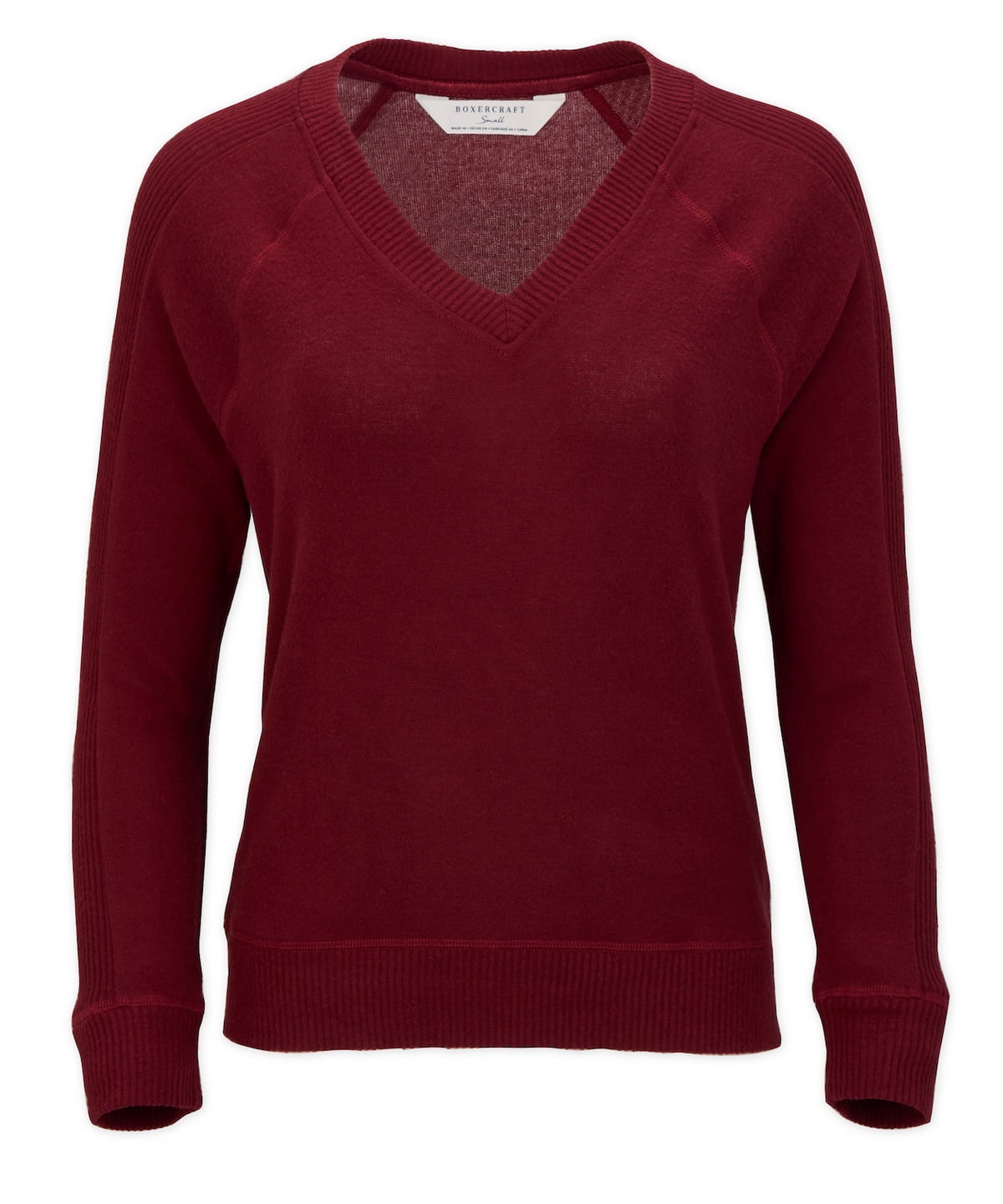 Boxercraft BW1201 Cuddle V-Neck-Mantra Red-XS - Walmart.com