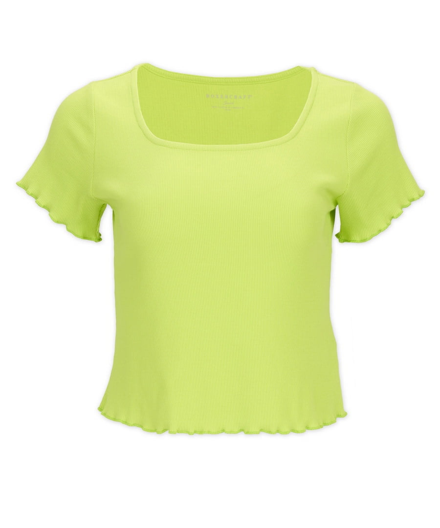Boxercraft BW2403 Women's Baby Rib Top-Cyber Lime-M - Walmart.com