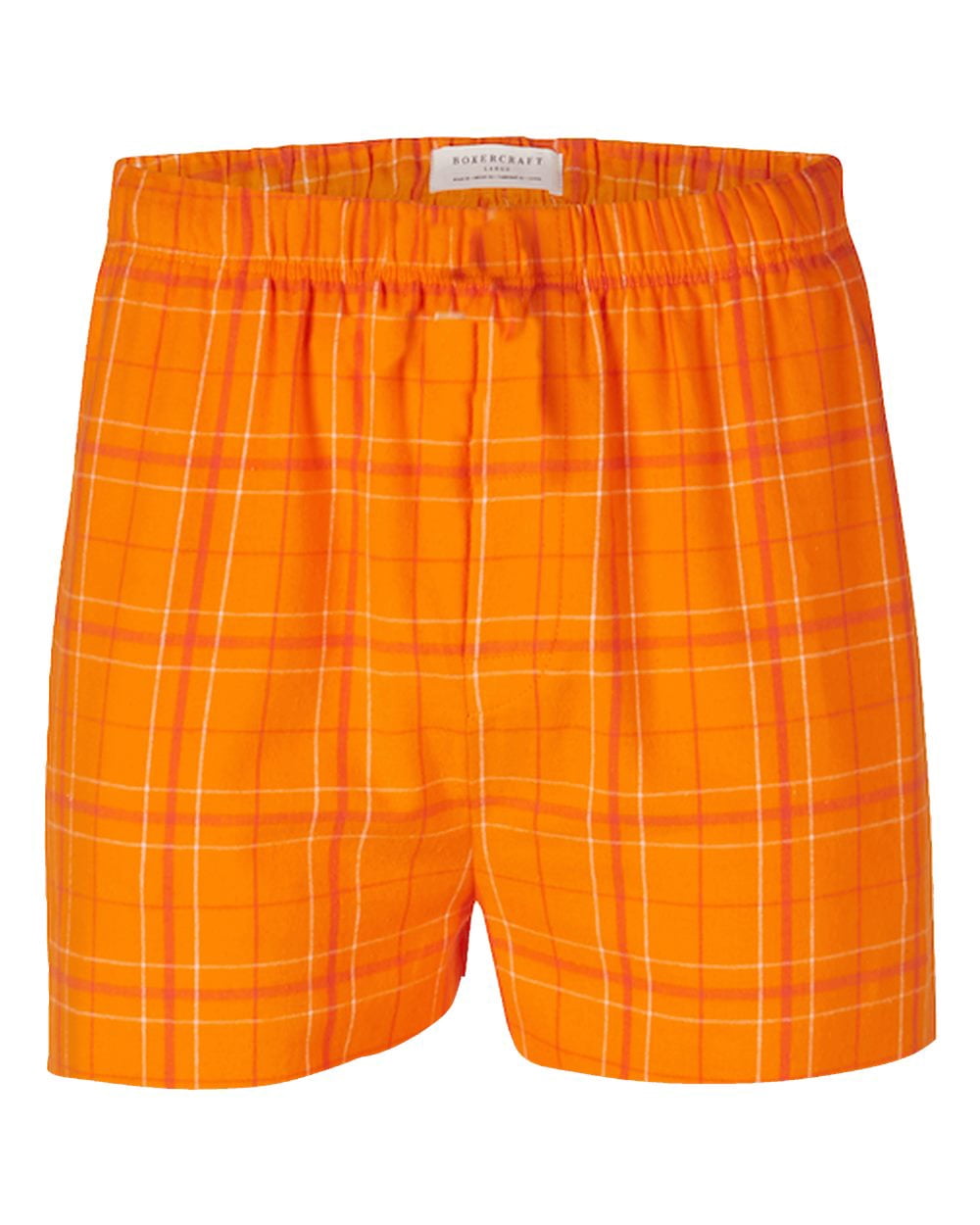 Boxercraft BM6701 Men's 100% Cotton Double-Brushed Flannel Boxer-Orang ...