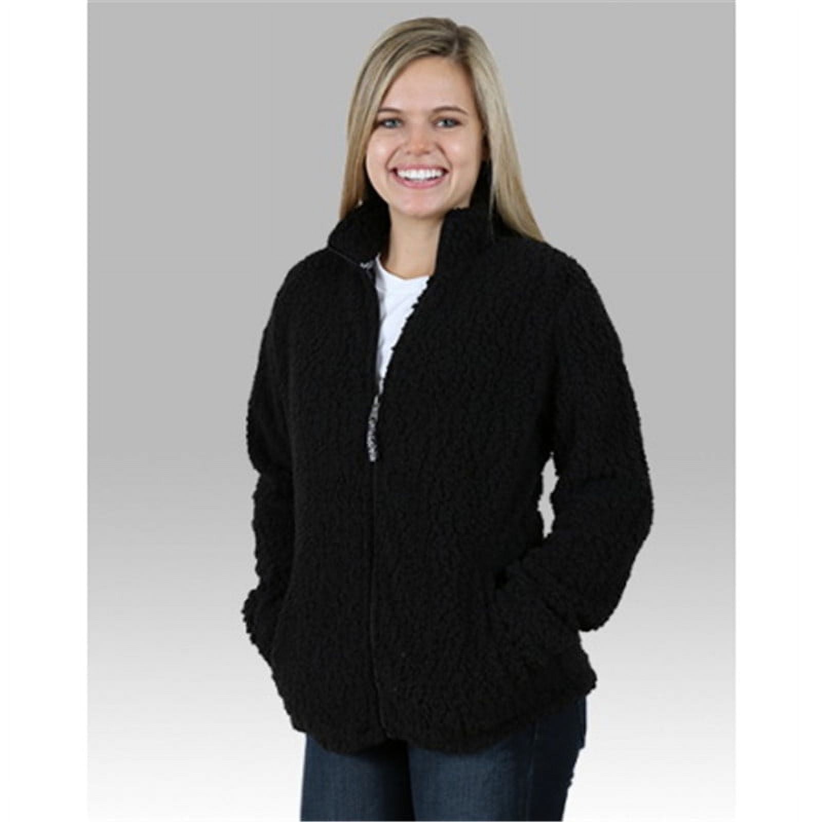 Boxercraft Q12BLK Ladies Full Zip Sherpa Jacket,Black,XL - Walmart.com