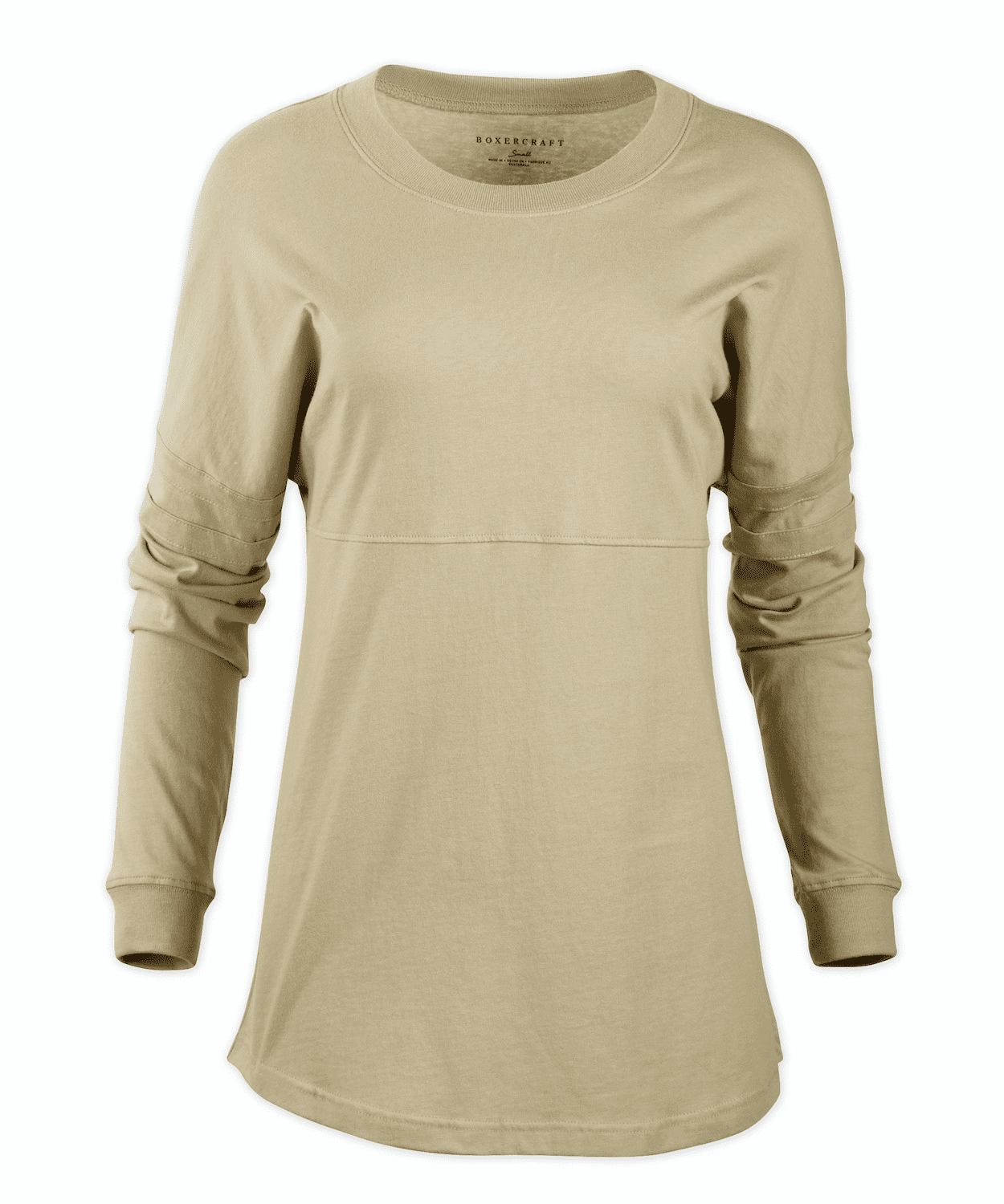 Boxercraft Womens Pom Pom Long Sleeve Jersey T-Shirt, L, Latte ...