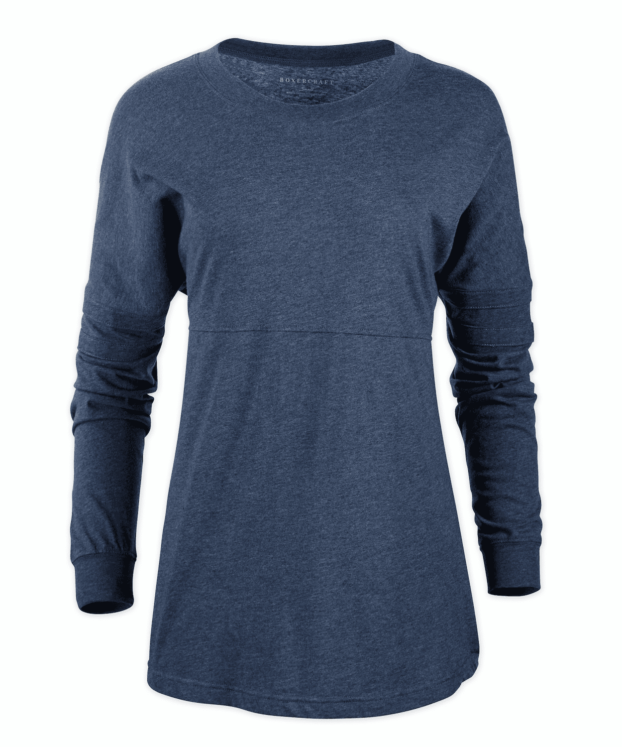 Boxercraft Womens Pom Pom Long Sleeve Jersey T-Shirt, S, Denim ...