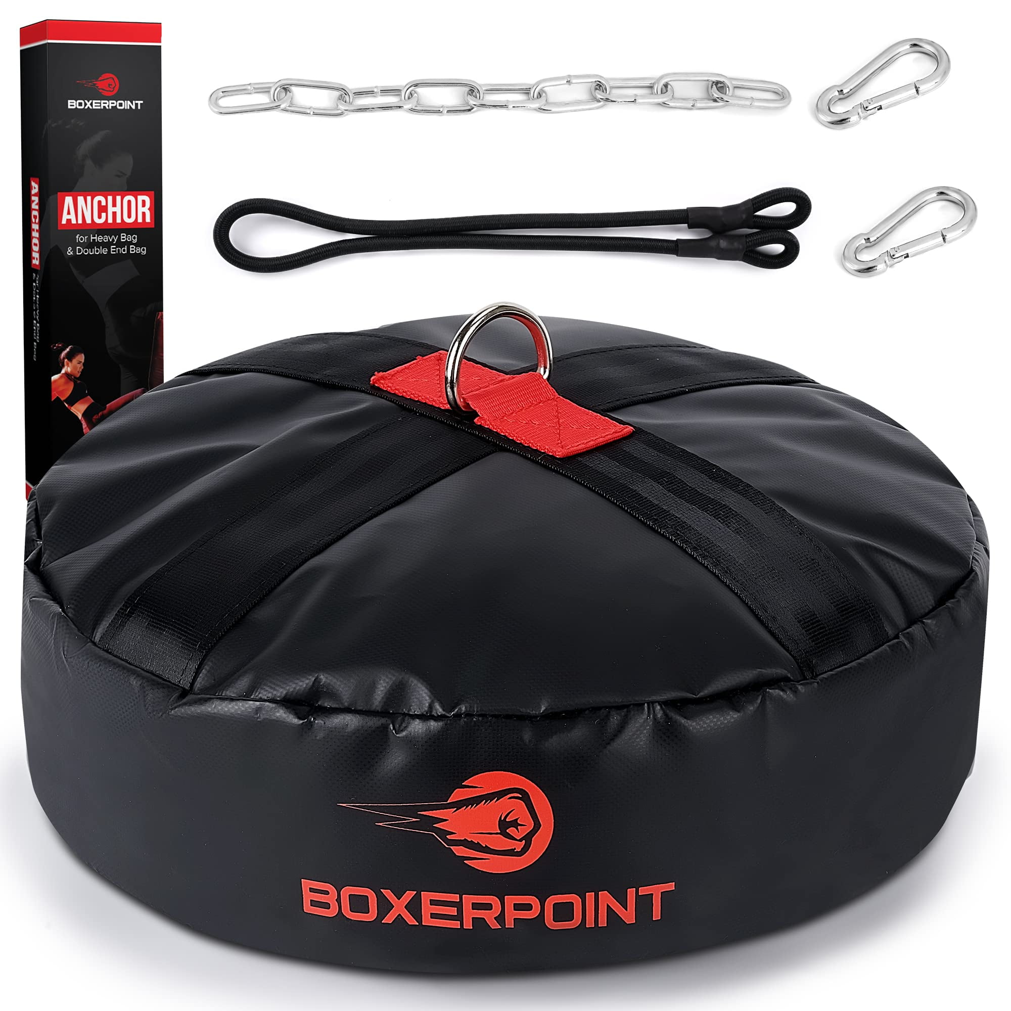 Boxerpoint, Boxing Double End Bag Anchor, Black, PVC, 5 Pc Set ...