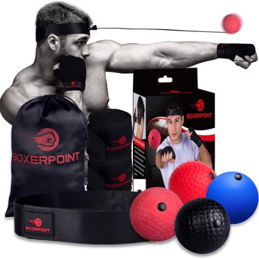 ILSZBKE Boxing Reflex Ball Set - Includes 4 Different Balls and 2 ...