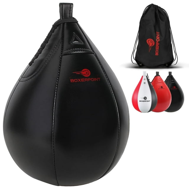 Boxerpoint, Speed Bag Boxing Equipment, Black, PU Leather, 1 Pc ...