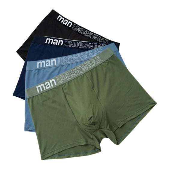 Boxers Briefs for Men 3-Pack Big and Tall Solid Color Stretch Comfy ...